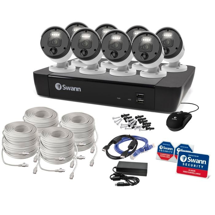 Swann 8 Camera 8 Channel NVR Security System w/ 2TB HDD & 8 x 4K ...