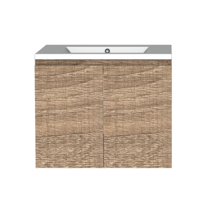 Forme 600mm Walnut Mont Albert Wall Hung Vanity With Polymarble Top ...