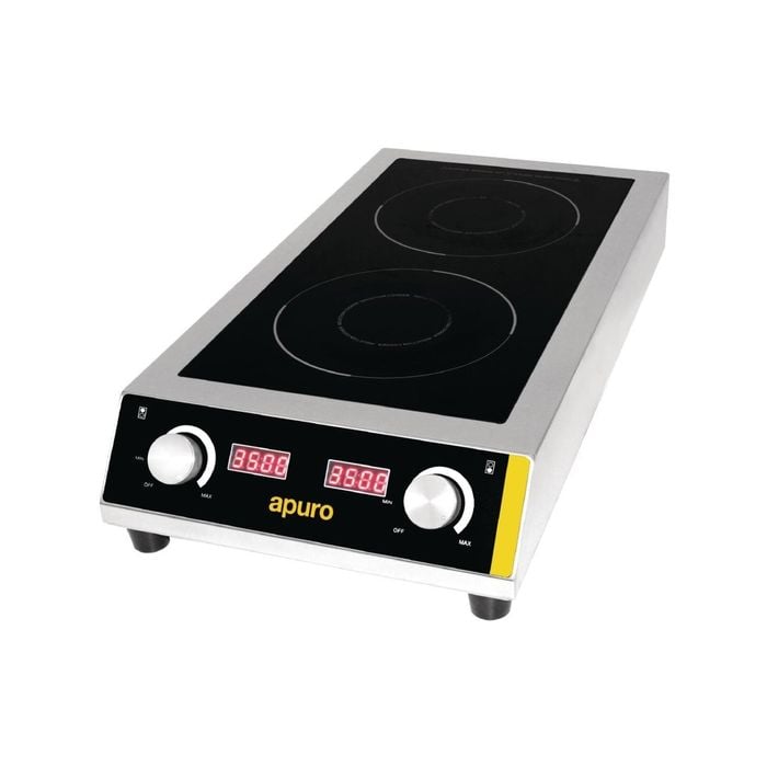 Apuro Heavy Duty Double Induction Cooktop 7kW - Induction Cooking ...
