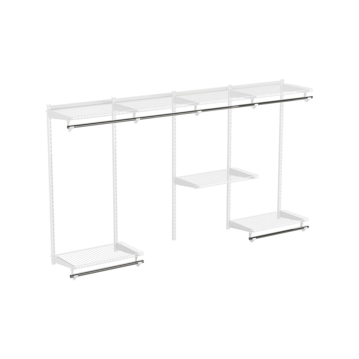 Flexi Storage Home Solutions 2400mm White Double Slot Wardrobe Starter ...