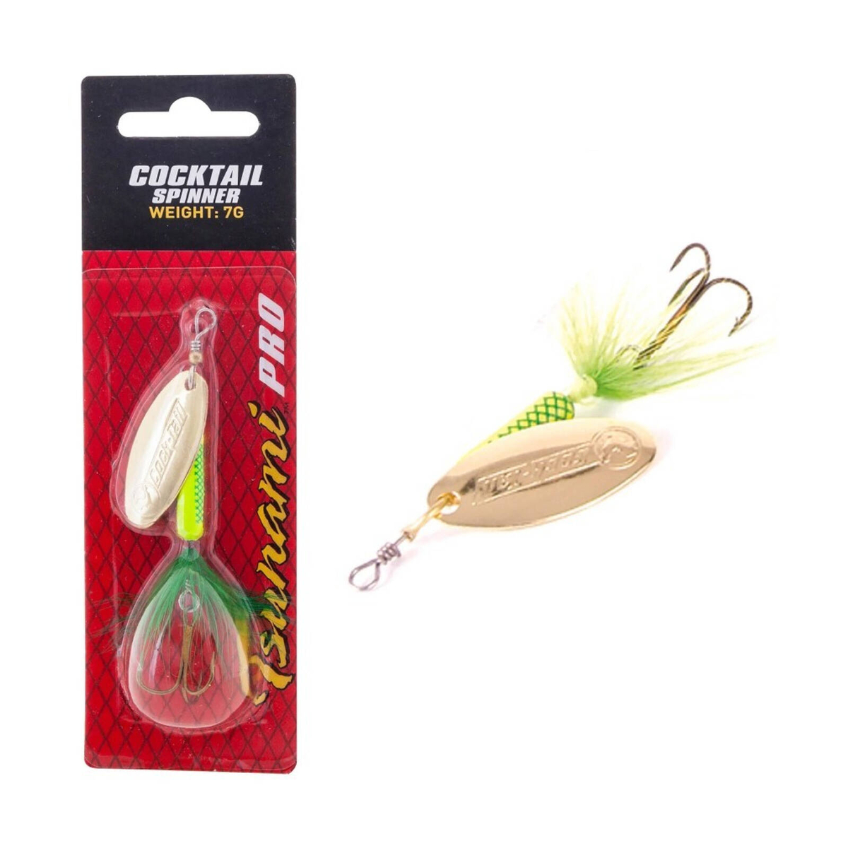 7gm Chartreuse/Gold Tsunami Cocktail Spinner Lure - Bunnings Australia