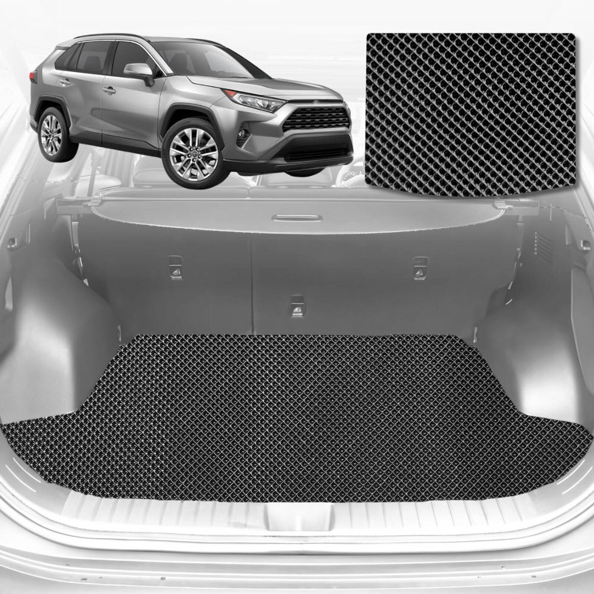 6D Diamond Car Boot Mat for Toyota RAV4 (XA50)2019-Current-Cargo Mat ...