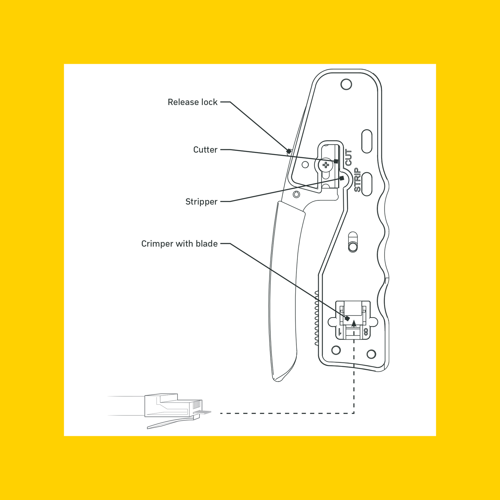 Antsig RJ45 4P 6P 8P Crimping Tool Bunnings Australia