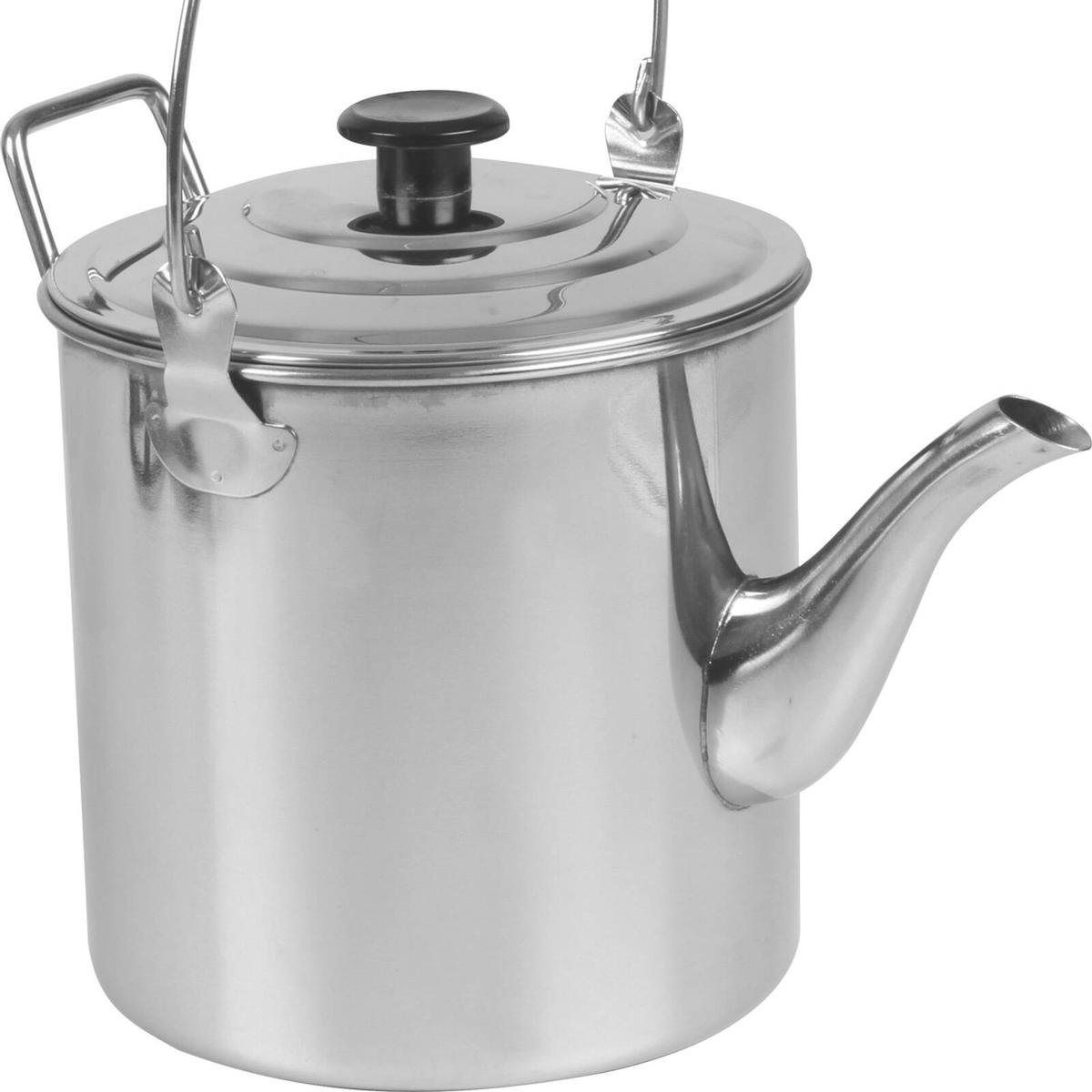 Wildtrak 1800ml Stainless Steel Billy Teapot - Silver - Bunnings Australia