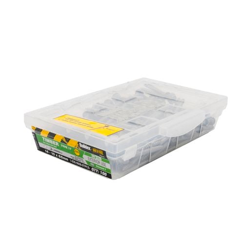 Buildex 14-10 x 65mm Screws Timber Tek Type 17 Coated Hex Head with ...