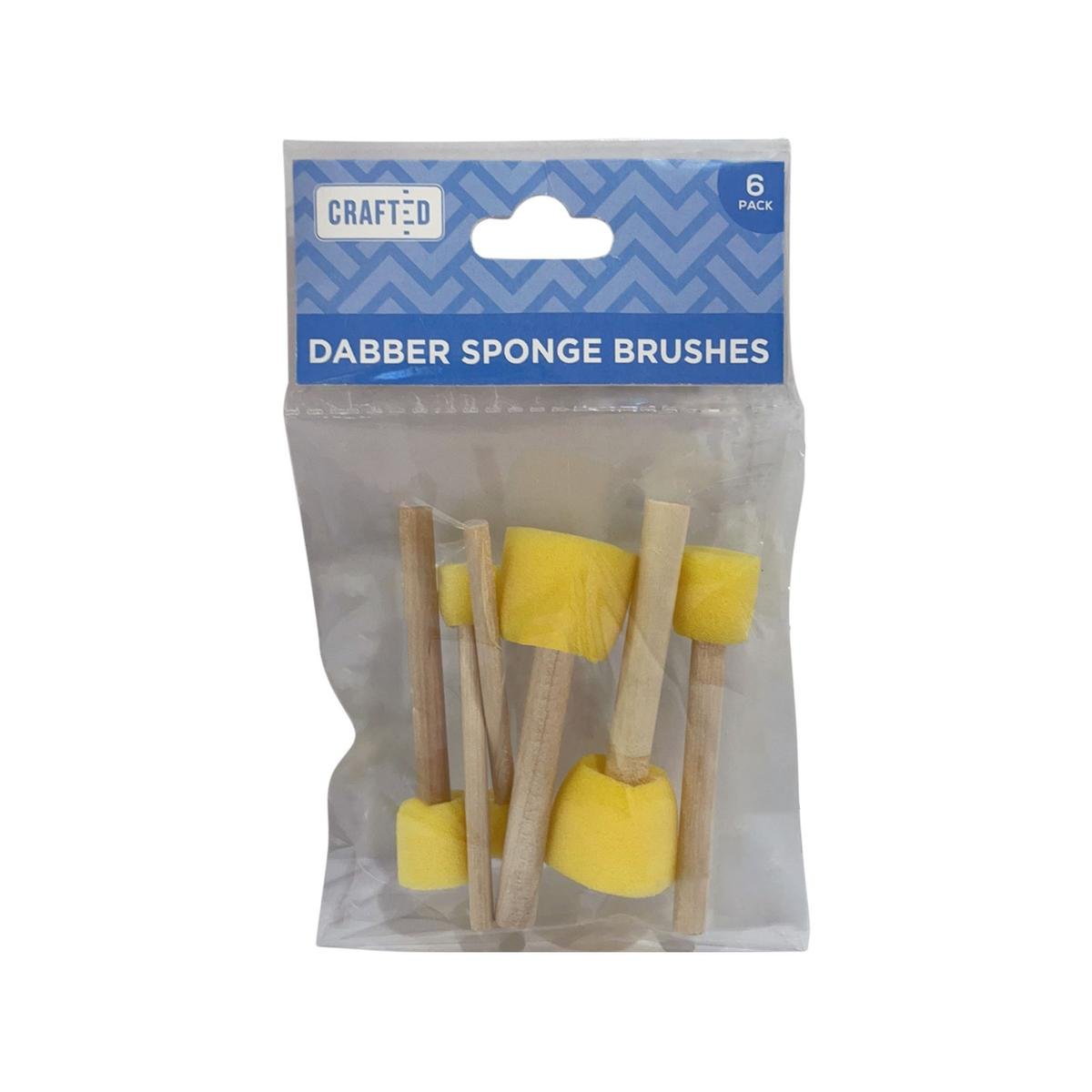 Crafted Dabbing Paint Brushes - 6 Pack - Bunnings Australia
