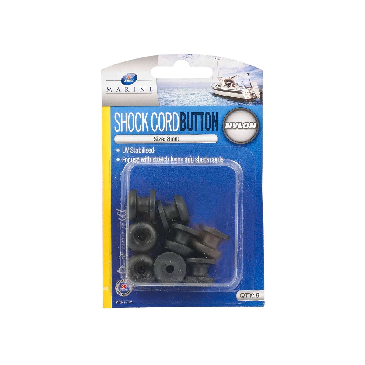 Zenith Shock Cord Button 8mm Black 8pk - Bunnings New Zealand