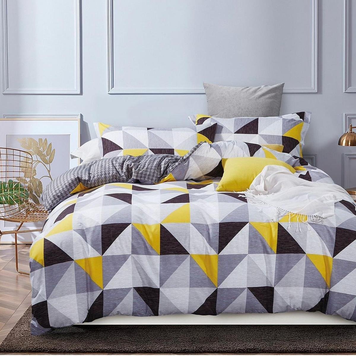 Fabric Fantastic Geometric Queen Size Quilt/doona/duvet Cover Set ...