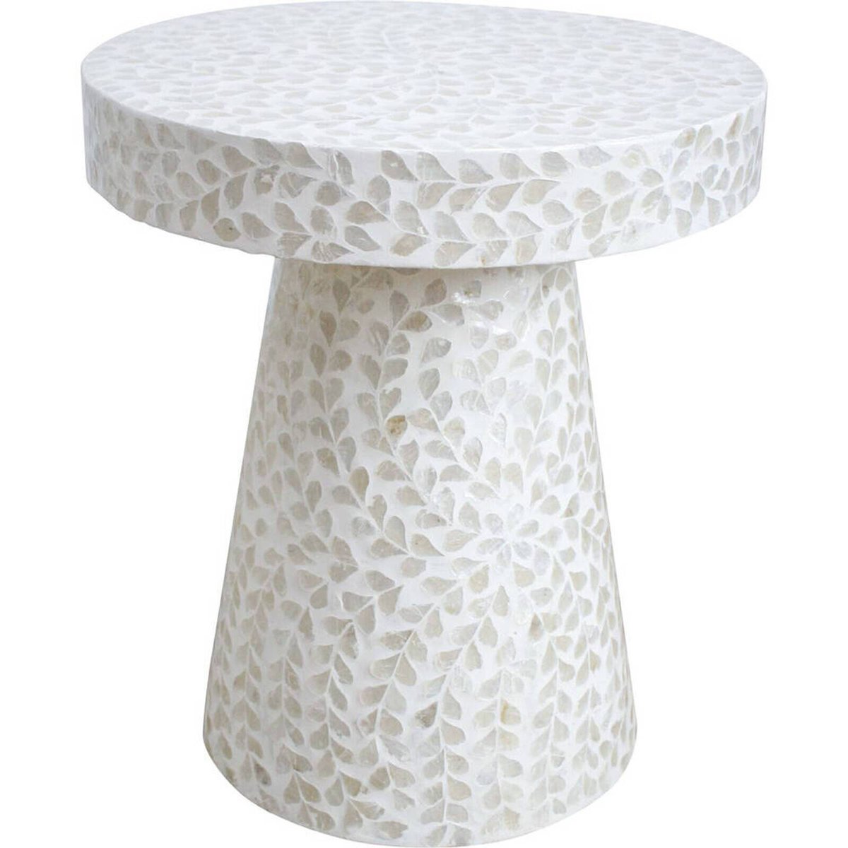 LVD Side Round Table Nord Home/Lounge Decor 40x46cm- White - Bunnings ...