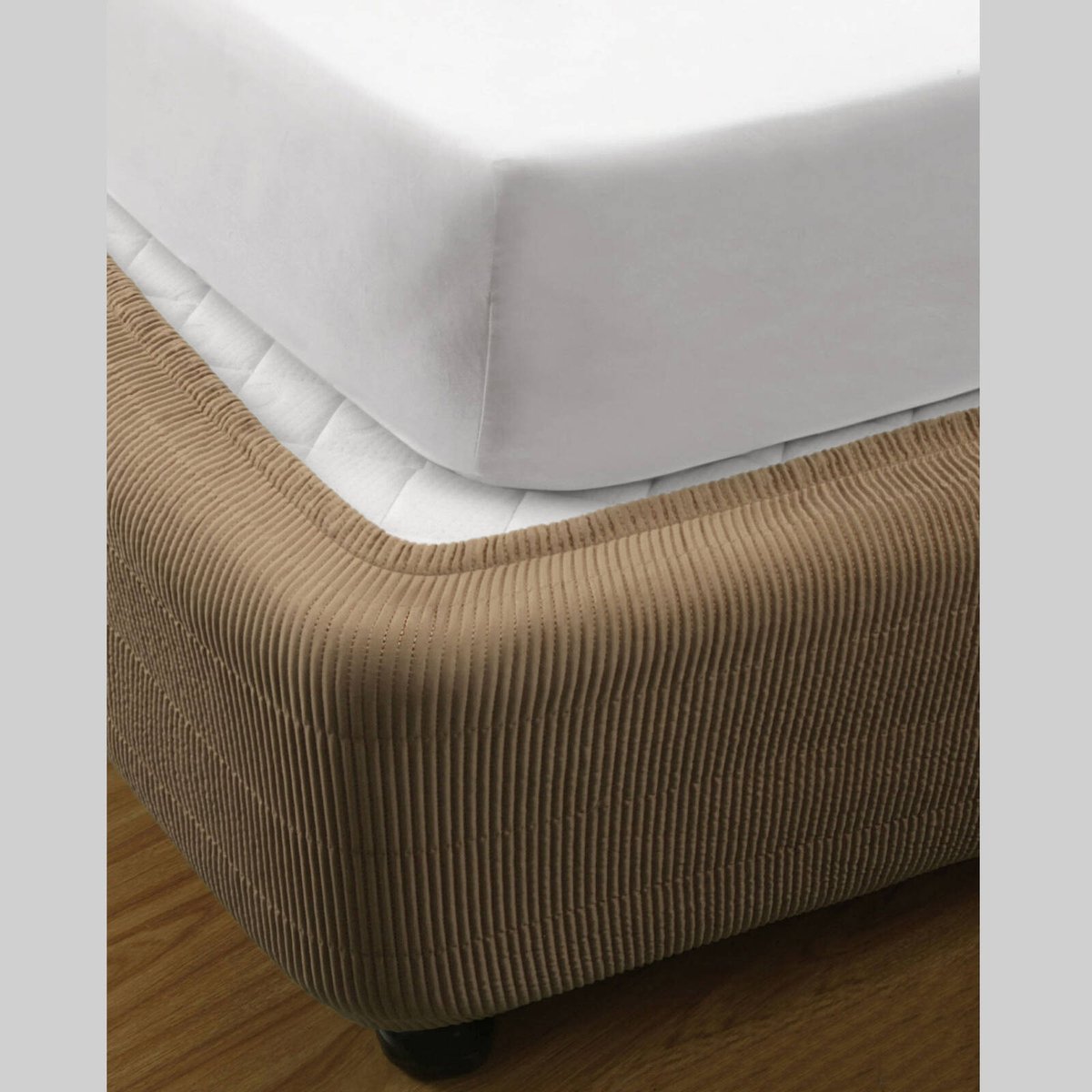 Ramesses Vertical Quilted Valance Mocha QUEEN - Bunnings Australia