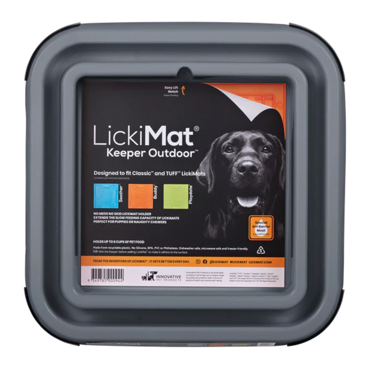 LickiMat Grey Outdoor Keeper Ant Free Rim - Fits Classic & Tuff ...