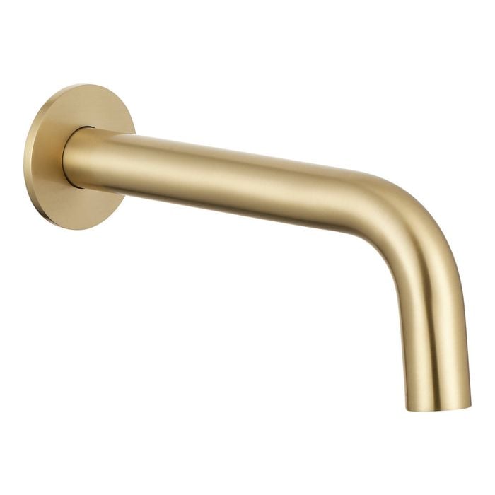 Mondella Resonance Brushed Brass Curved Bath Spout - Bunnings Australia