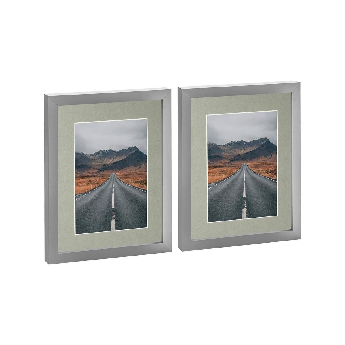 Nicola Spring Photo Frames with 5" x 7" Mount - 8" x 10" - Grey - Pack ...