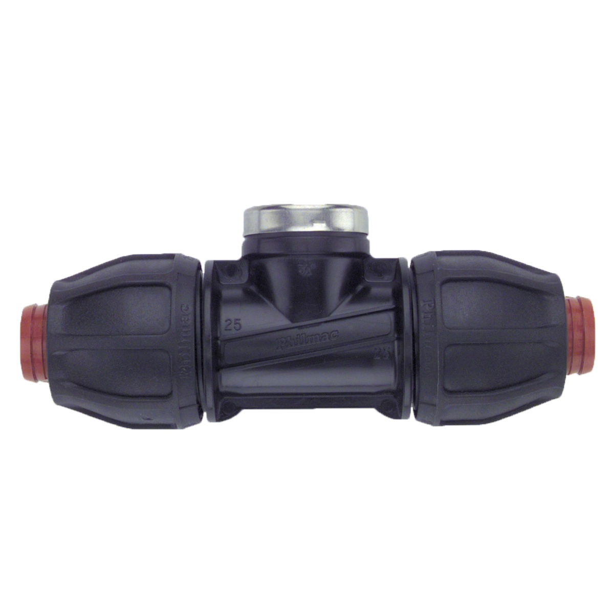 Philmac 2" x 2" x 2" Poly x Poly x FI BSP Rural Tee - Bunnings Australia