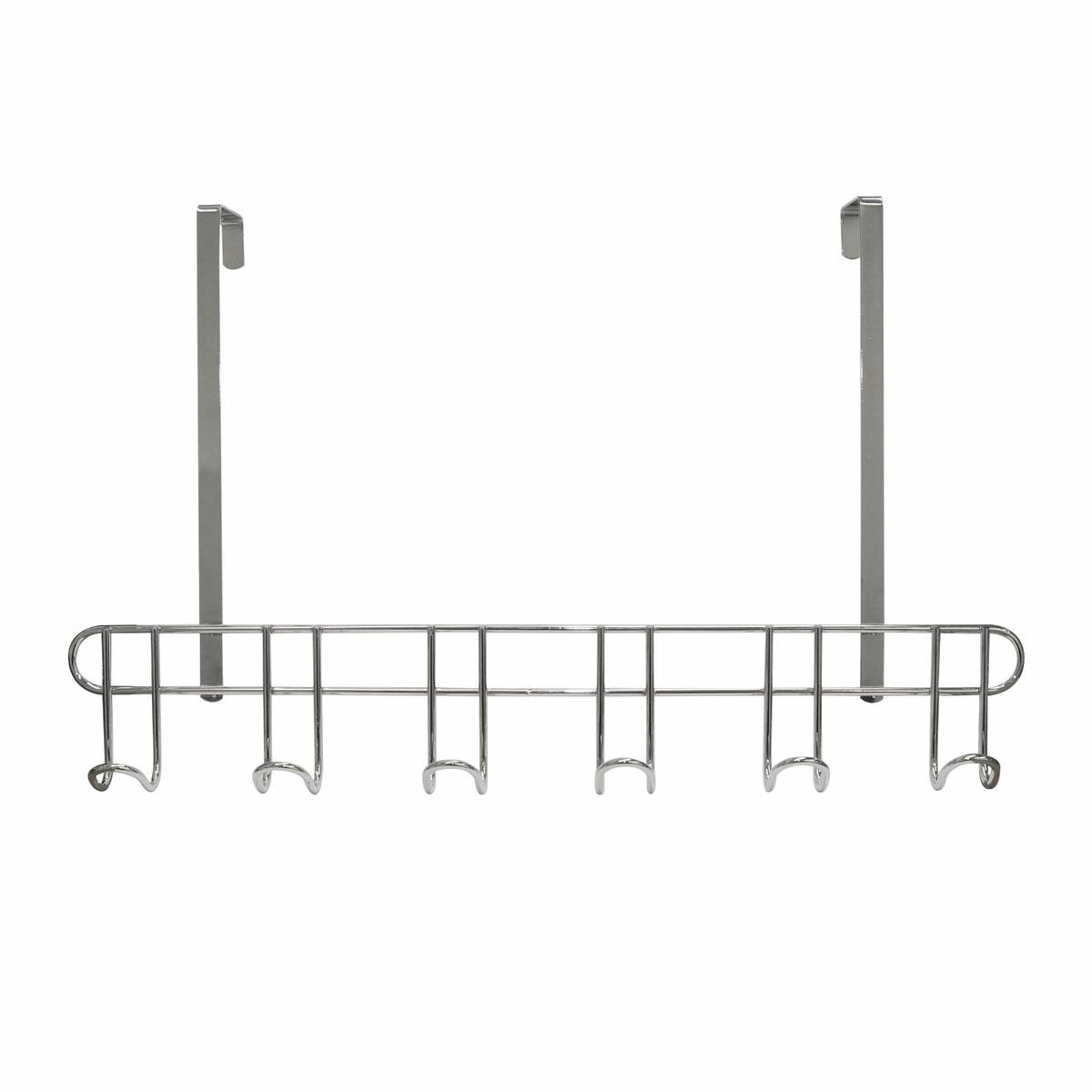 Adoored 6 Hook Chrome Over-The-Door Deco Hook Rack - Bunnings Australia