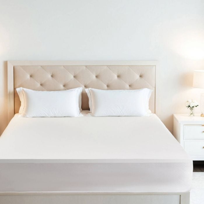 Bas Phillips Bamboo Mattress Protector Fully Fitted King Single White ...