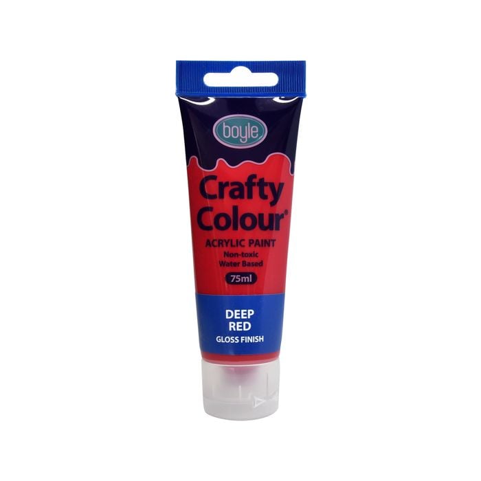 Boyle 75ml Deep Red Crafty Colour Acrylic Paint - Bunnings Australia