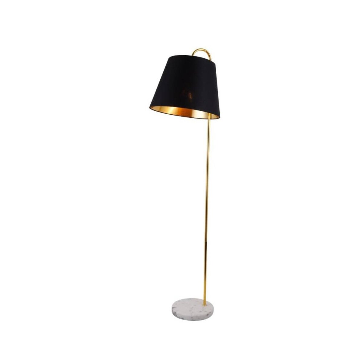 Iconic Modern Elegant Free Standing Reading Light - Black & Brass ...