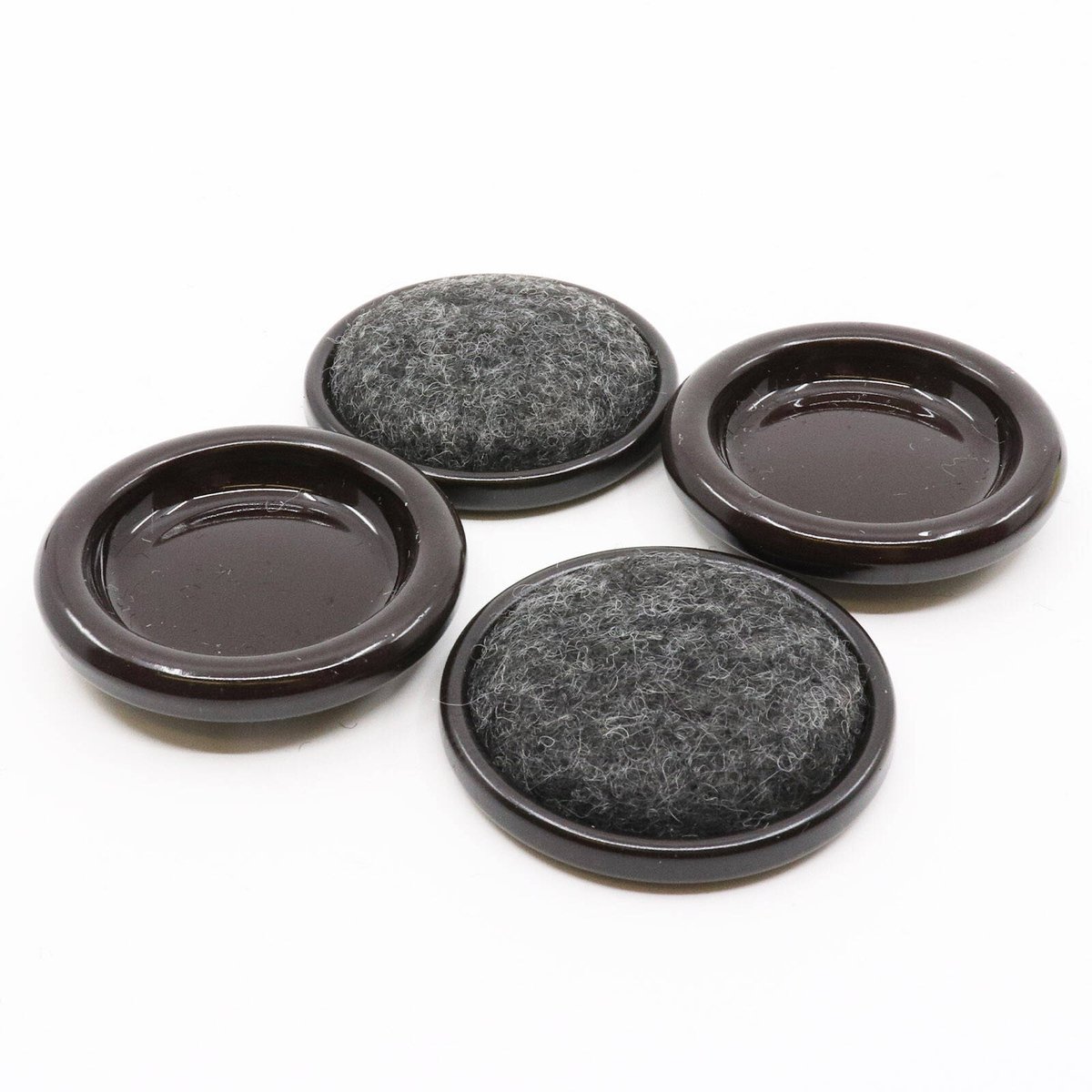 Surface Gard 30mm Brown Carpet Base Round Castor Cup - 4 Pack ...