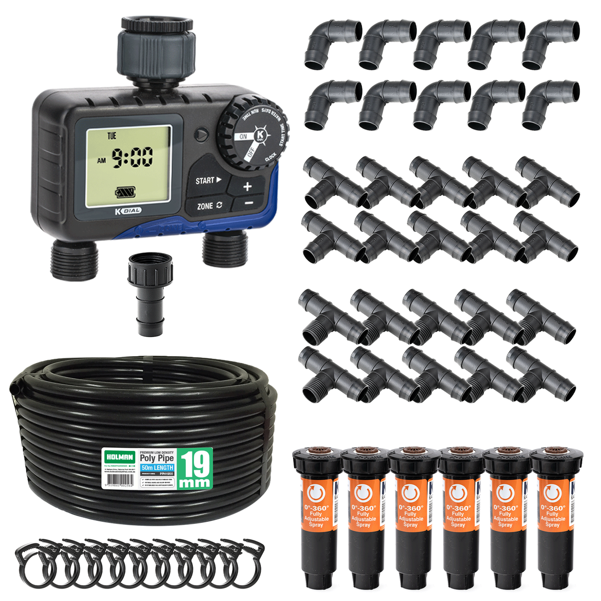 K-Rain DIY lawn Kit Irrigation Starter Pack - Bunnings Australia