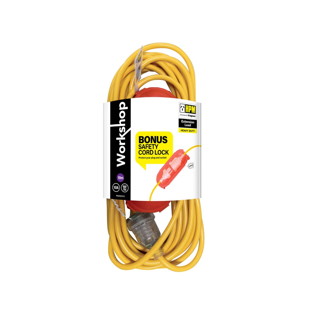 HPM Workshop 10m Extension Lead with Bonus Safety Cord Lock - Bunnings ...