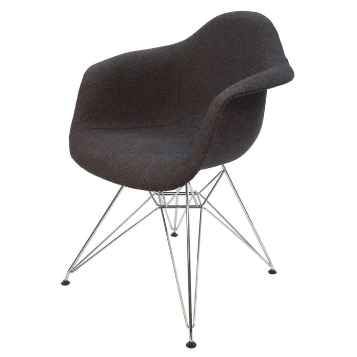 SKDL Replica Eames DAR Eiffel Chair Charcoal & Chrome - Bunnings Australia