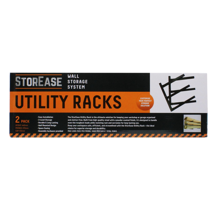 StorEase Wall Storage System Utility Racks - 2 Pack - Bunnings Australia
