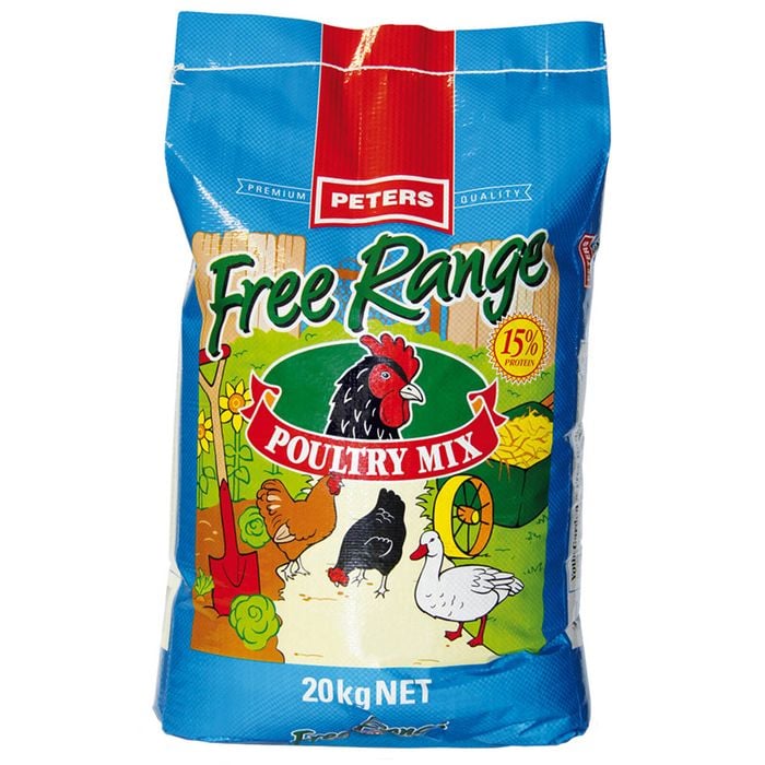 Peters Premium Quality Free Range Poultry Mix 20kg - Bunnings Australia