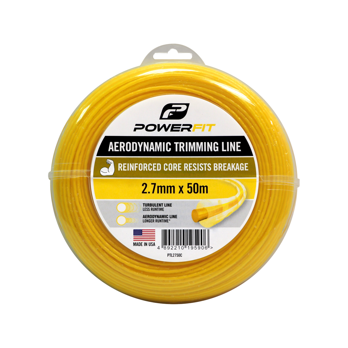 Powerfit 2.7mm x 50m Co Extruded Dimpled Trimmer Line - Bunnings Australia