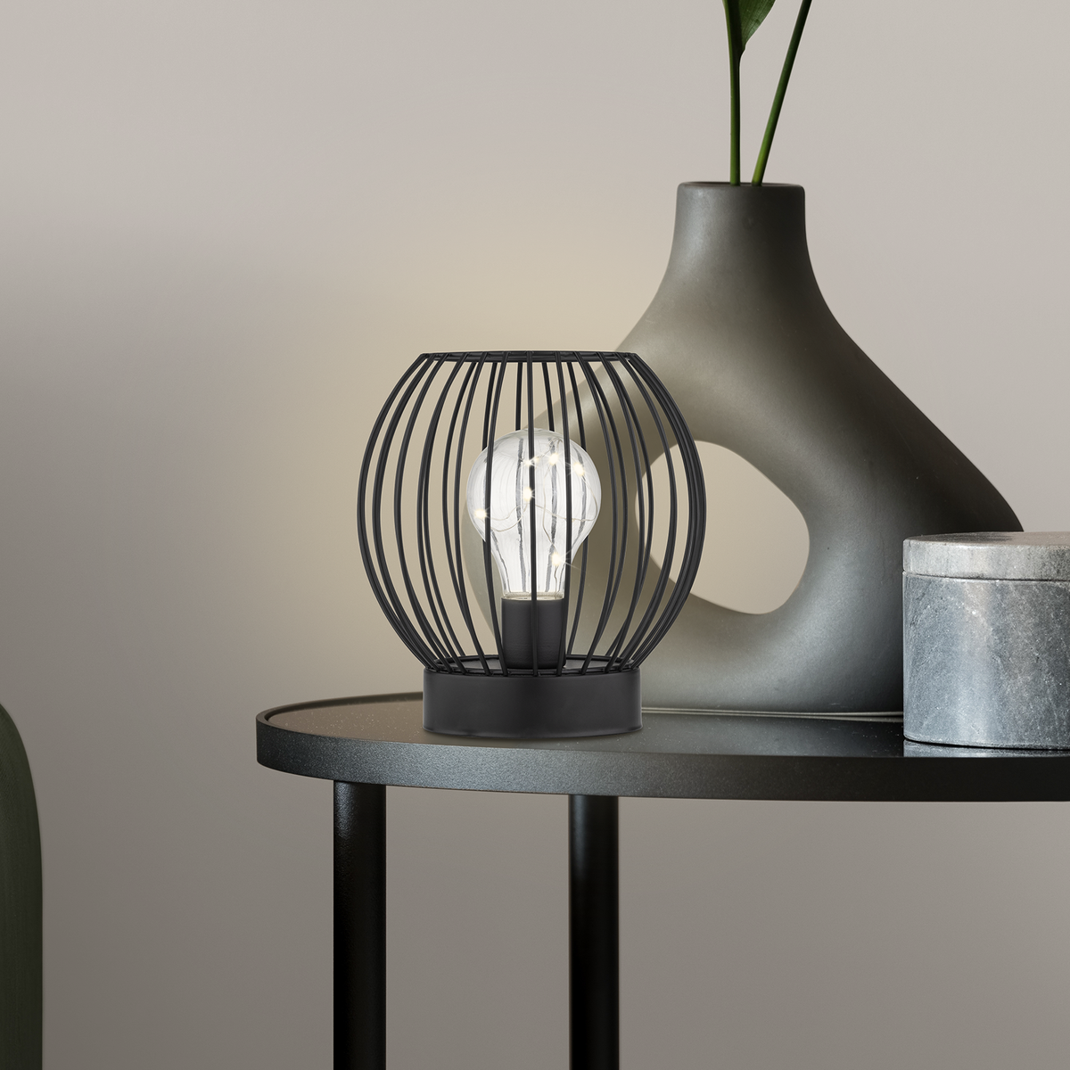 Verve Design Silea Portable Table Lamp - Black - Bunnings New Zealand