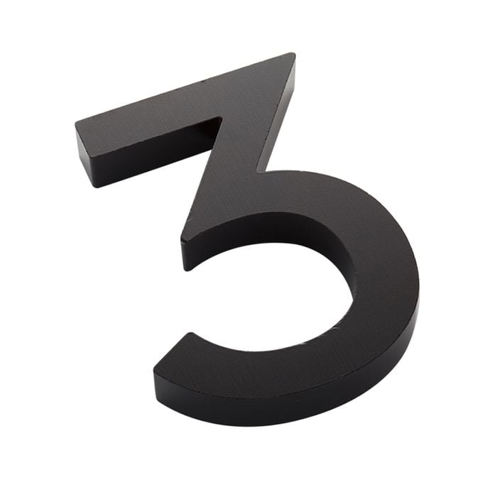 Sandleford 100mm Black Edge House Number 3 - Bunnings Australia