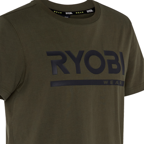 Ryobi Wear Olive Graphic Logo Tee - Large - Bunnings Australia