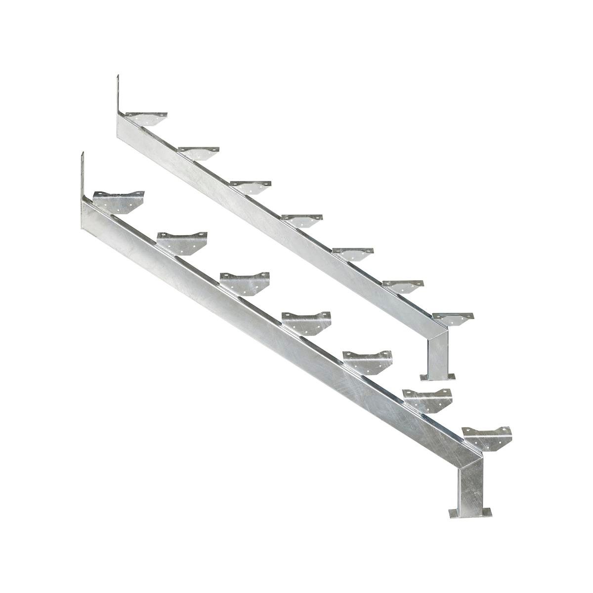 Galintel 7 Tread Galvanised Steel Dual Stair Stringer - 2 Pack ...