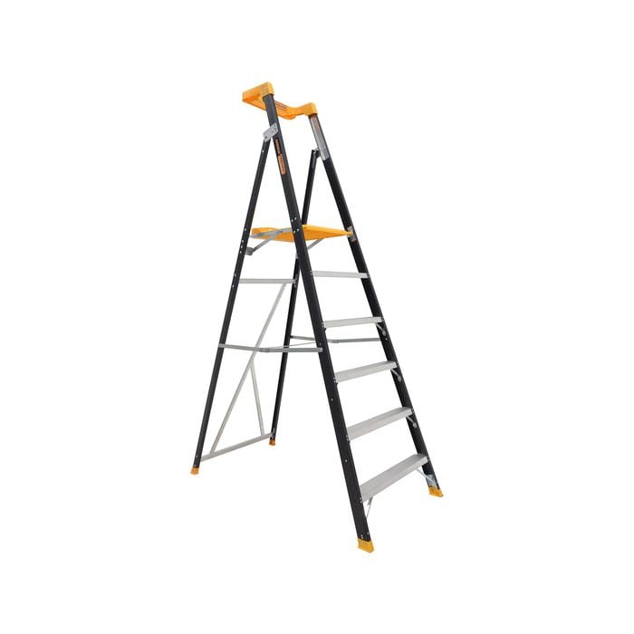 Gorilla 150kg Pro-Lite 6 Step Fibreglass Platform Ladder - Bunnings ...