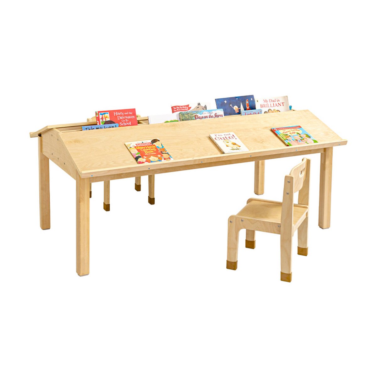 Jooyes Kids Tilt Slant Top Reading Drawing Table - oak | 150cm | table ...