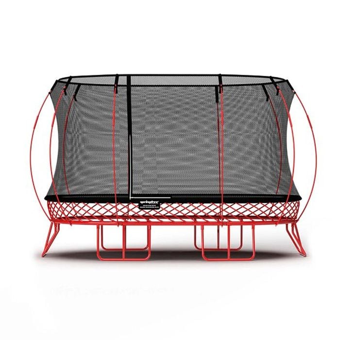 Springfree Large Oval Trampoline - Red 2.4m X 4m - Bunnings Australia