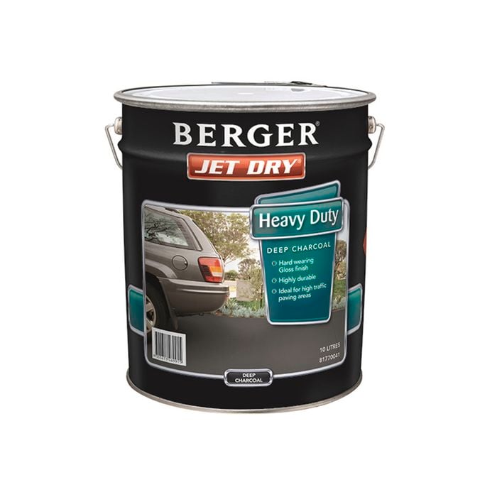 Berger Jet Dry 10L Heavy Duty Deep Charcoal Paving Paint - 10L ...
