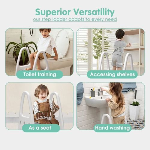 Playpals 2 Steps Toddler Step Ladder for Bathroom Sink Toilet Training ...