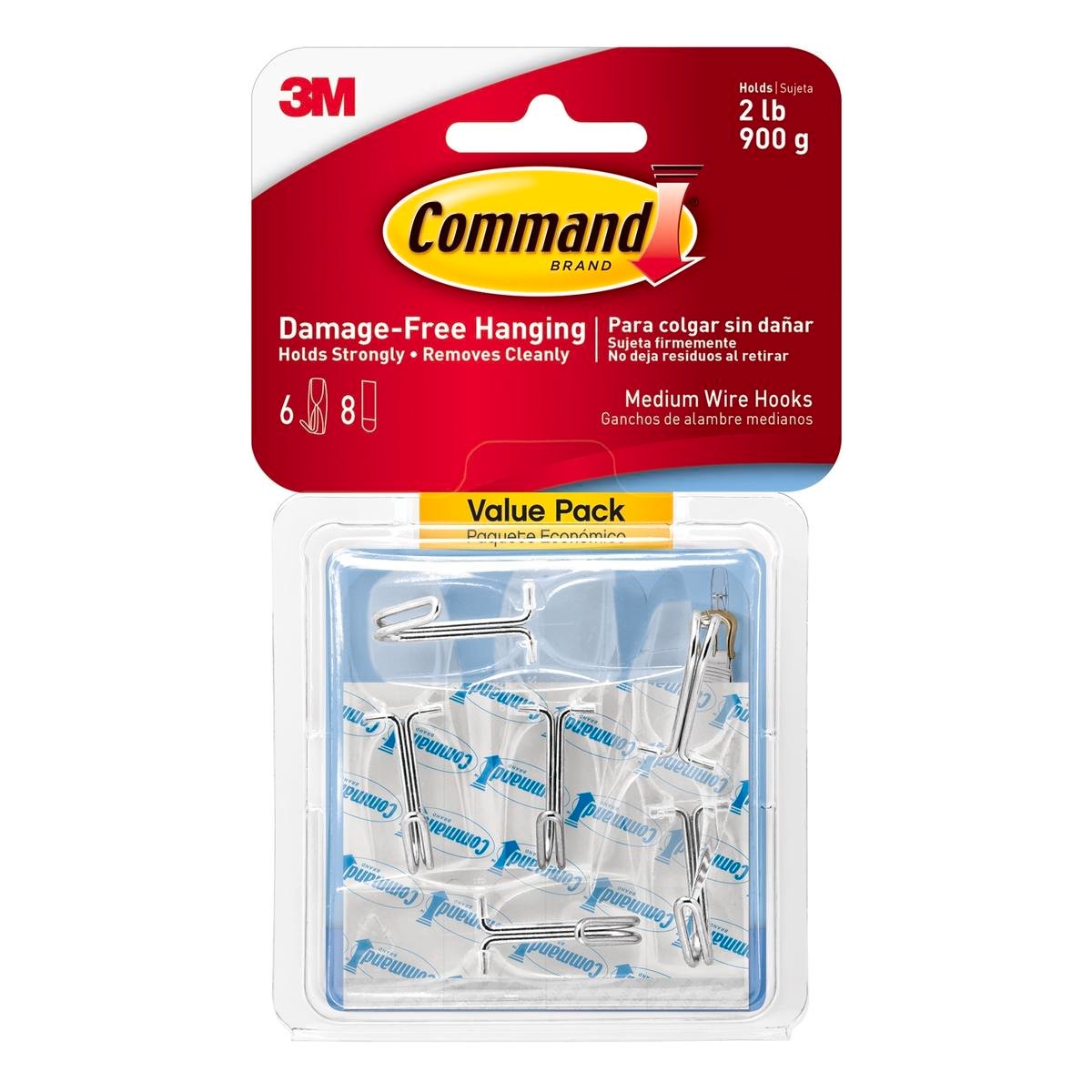 Command Clear Medium Wire Toggle Hook - Value Pack - Bunnings New Zealand
