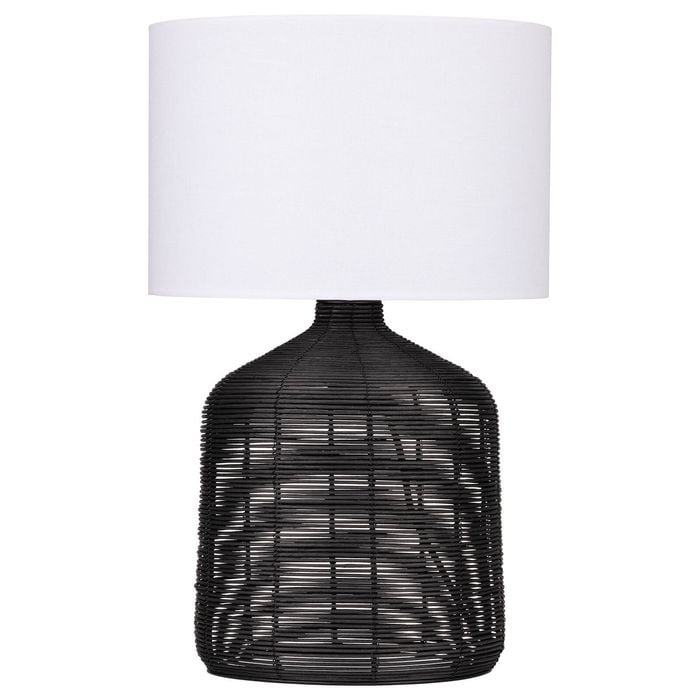 Mercator Black Rattan Table Lamp - Bunnings New Zealand