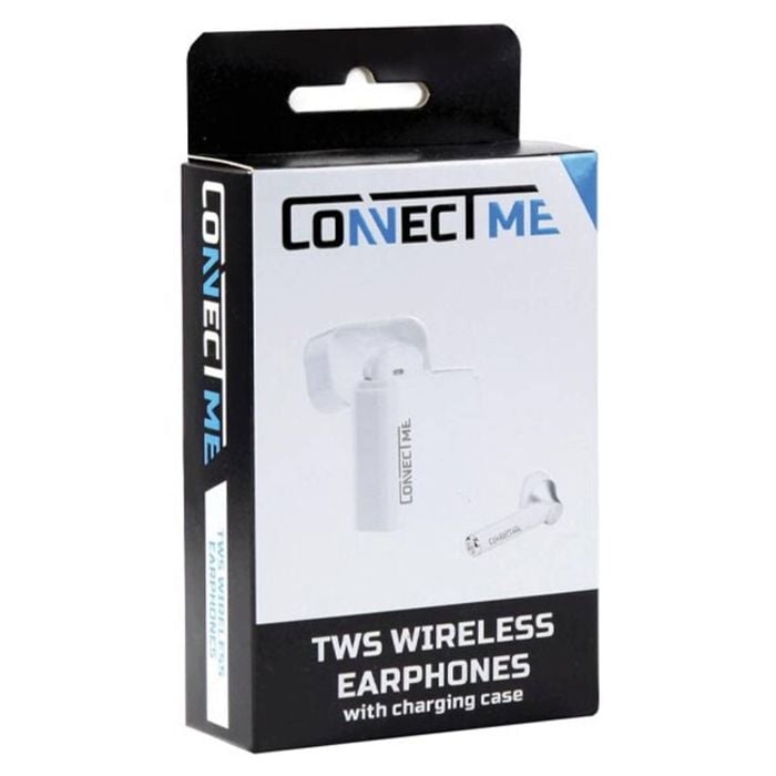 Connect Me TWS Wireless Earphones with Case - White - Bunnings Australia