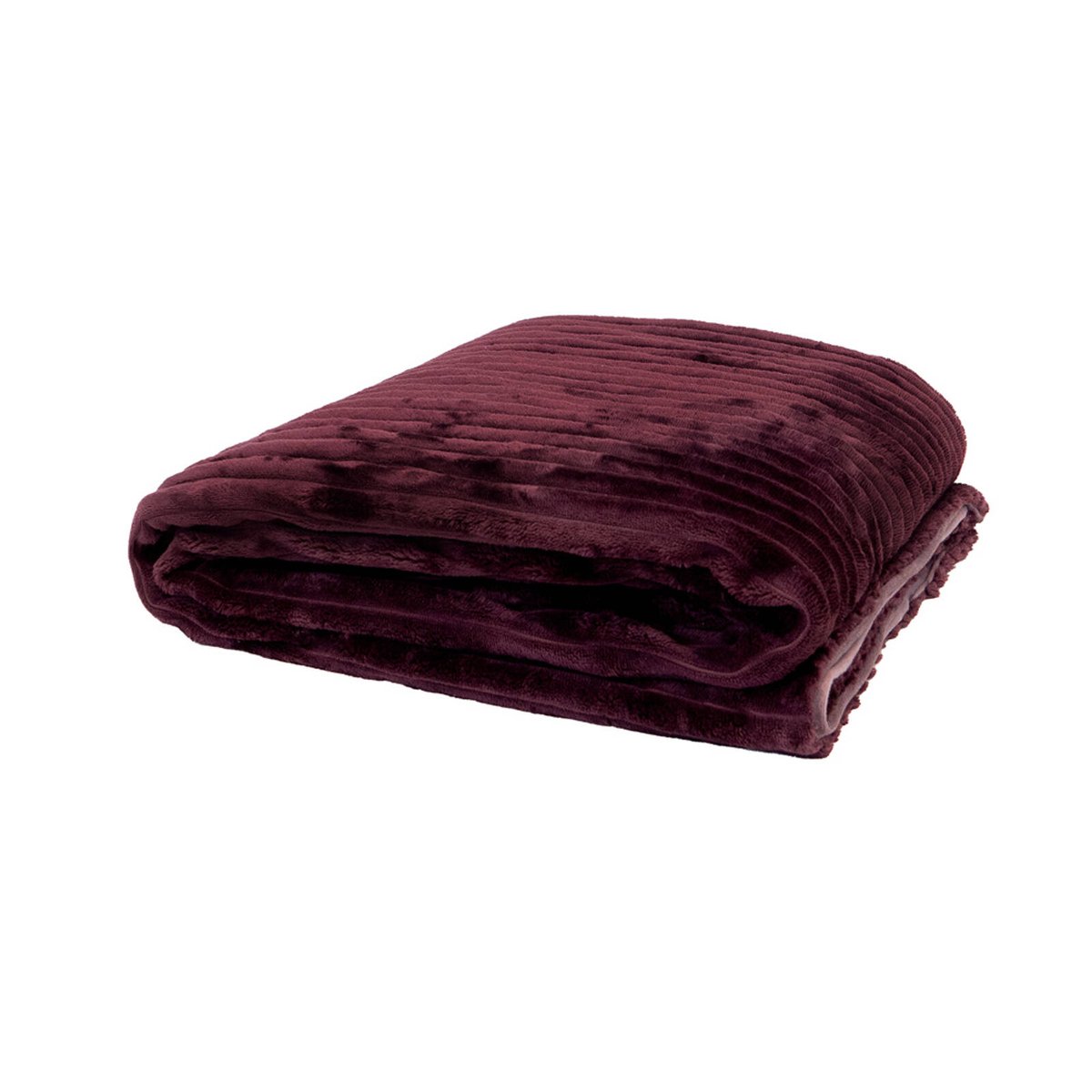 Channel Velour Throw Plum - Bunnings Australia