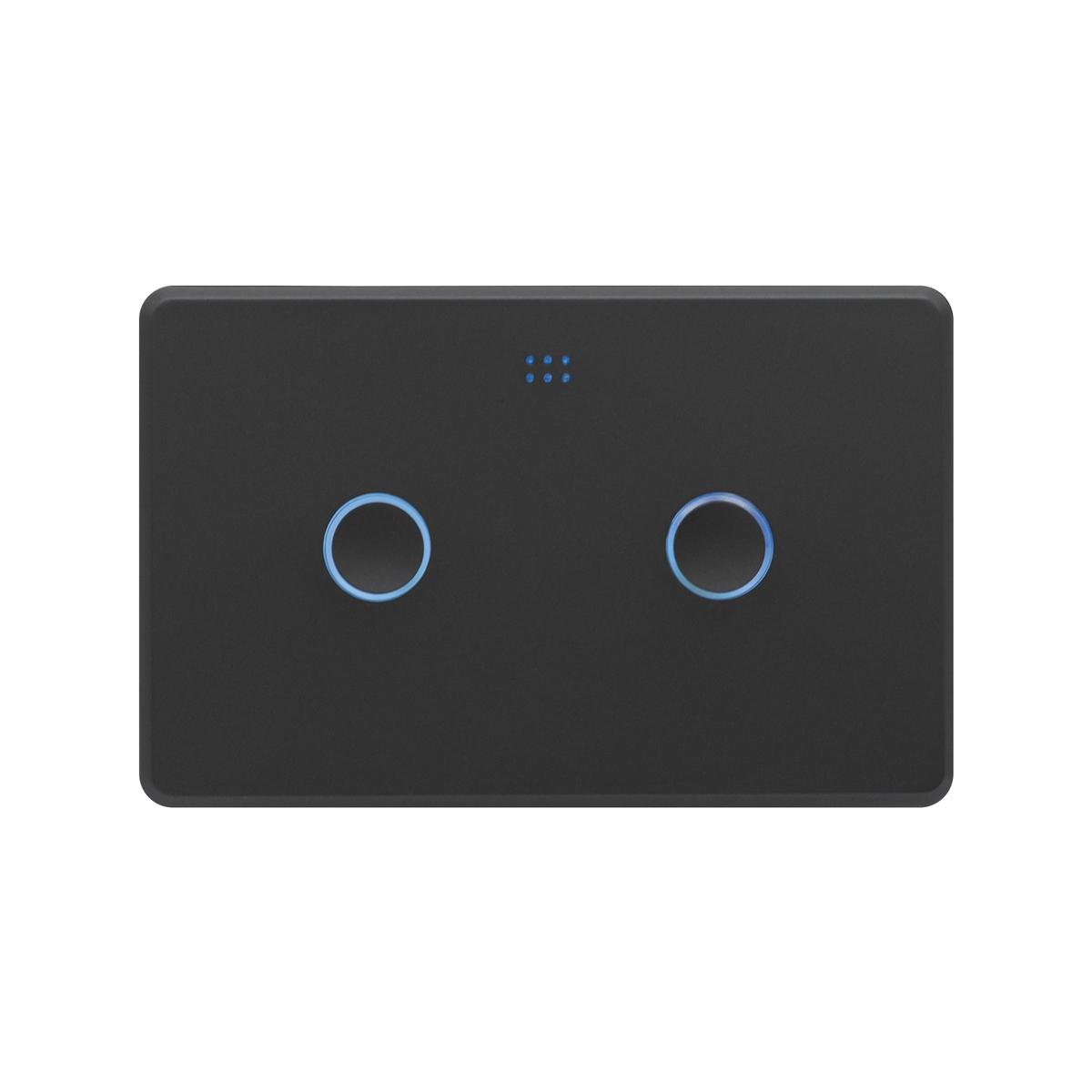 Deta Grid Connect Smart Double Gang Touch Light Switch - Black ...