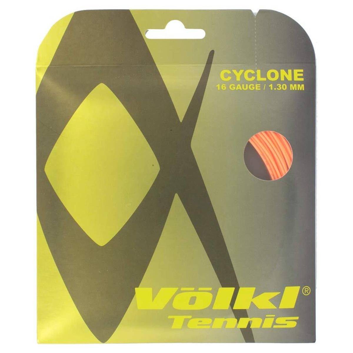 1 Pack Volkl Cyclone 16g/1.30mm Tennis Racquet Strings Fluro Orange ...