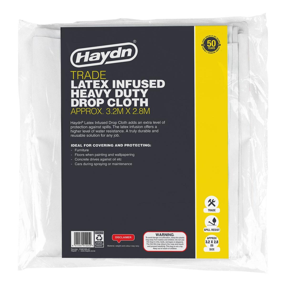 Haydn 3.2 x 2.8m Heavy Duty Latex Drop Cloth - Bunnings New Zealand