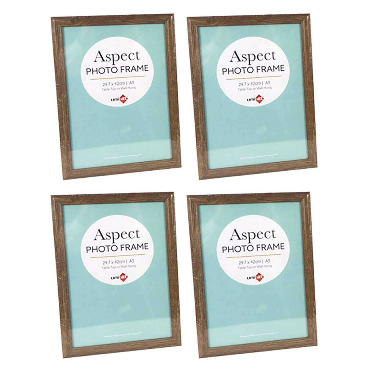 4PK Unigift Aspect MDF/Glass A3 Picture Frame - Assorted - Bunnings ...