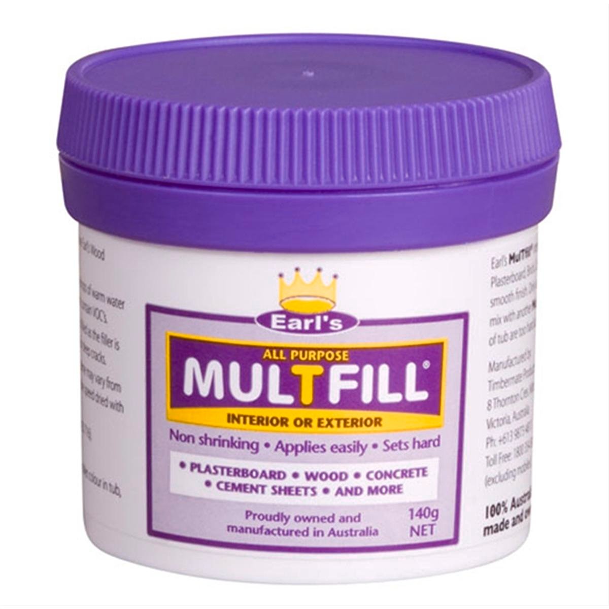 Earls Mul-T-Fill Interior/Exterior Filler White - 140g - Bunnings New ...