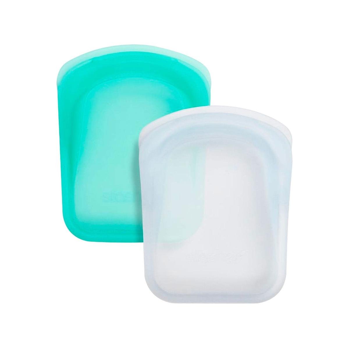 Stasher 2pc Reusable Pocket Set 118ml Clear & Aqua - Bunnings Australia