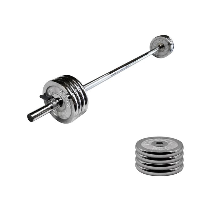 22kg Weight Set - 2.5kg x 8 + 140cm Hollow Bar - Bunnings Australia