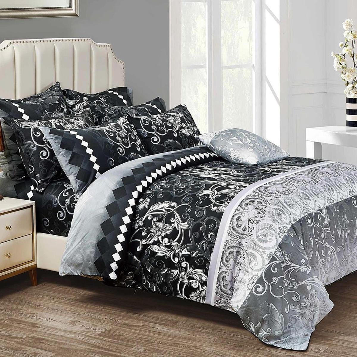 Fabric Fantastic Costa Queen Size Quilt/doona/duvet Cover Set ...
